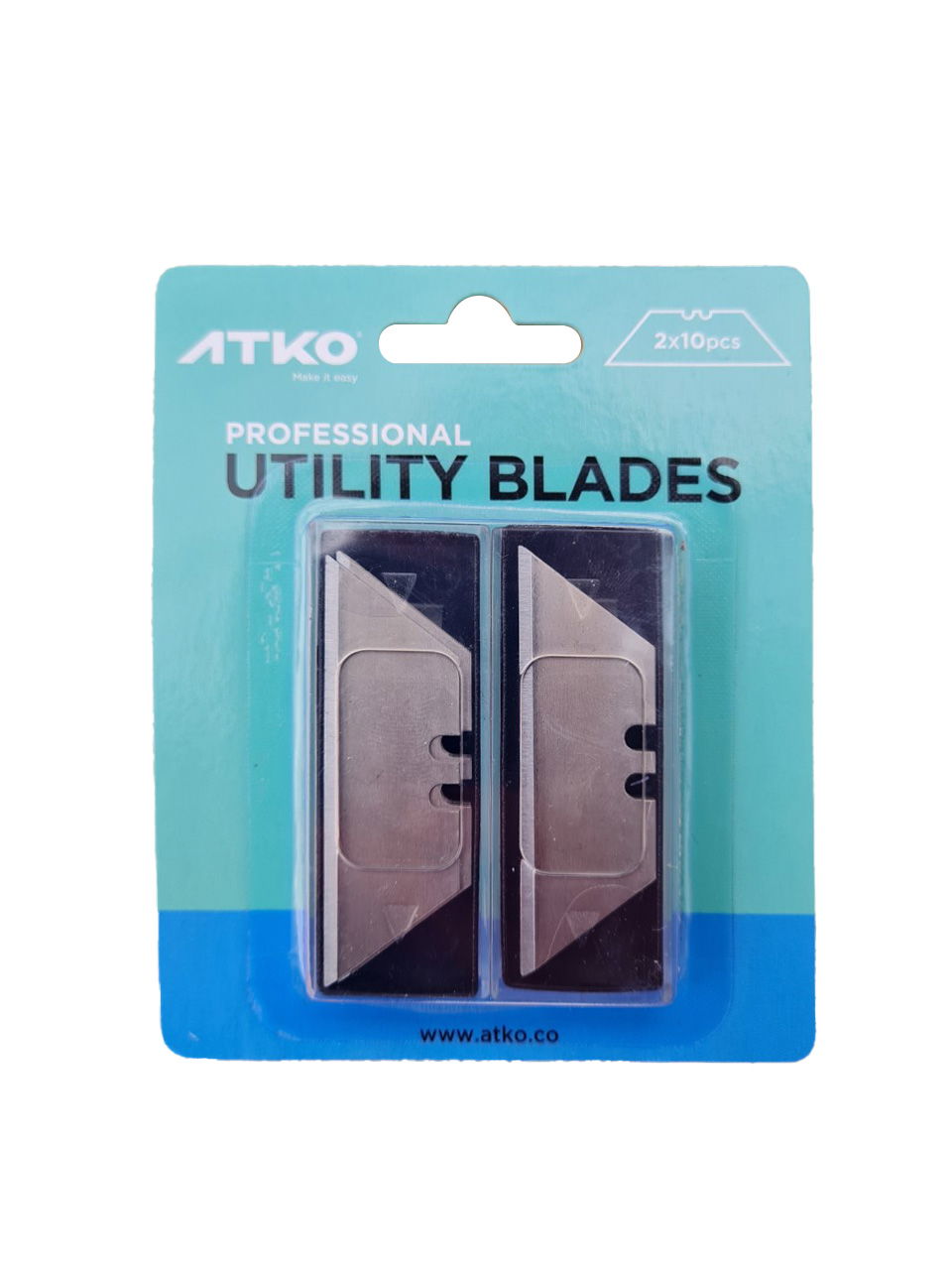 ATKO PROFESSIONAL UTILITY BLADES CARDED (2X10PC) | ATKO